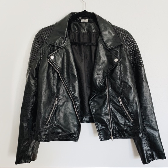 H&M | Jackets & Coats | Hm Classic Leather Jacket | Poshmark